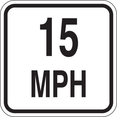 Mini Speed Limit Signs - 15 MPH | Seton