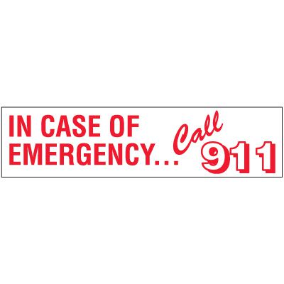 In Case Of Emergency Label | Emedco
