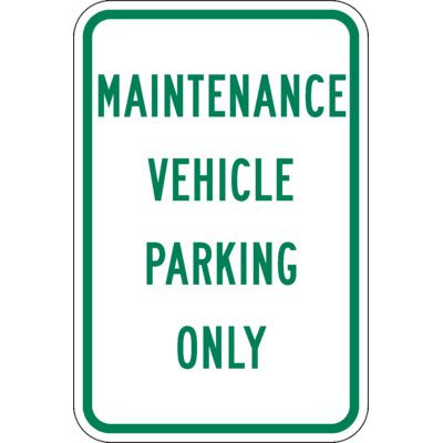 Employee Parking Signs - Maintenance Vehicle Parking Only | Seton