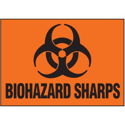 Biohazard Sharps Label | Emedco