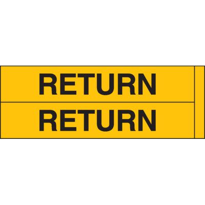 Seton Code™ Economy Self-Adhesive Pipe Markers - Return | Seton