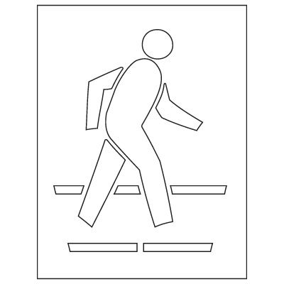 Pavement Tool Plastic Graphic Stencils - Pedestrian Symbol S-5035 D ...
