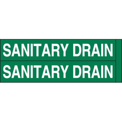 Sanitary Drain - Economy Pipe Markers | Emedco
