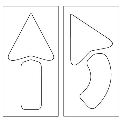Plastic Graphic Stencils - Set of 2 Arrows | Seton