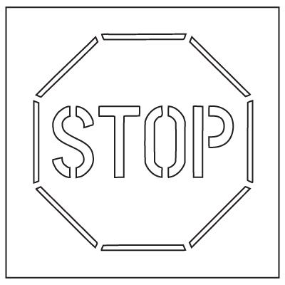 Plastic Graphic Stencils - Stop | Seton