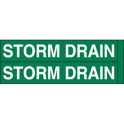 Seton Code™ Economy Self-Adhesive Pipe Markers - Storm Drain | Seton