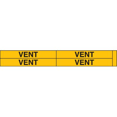 Seton Code™ Economy Self-Adhesive Pipe Markers - Vent | Seton
