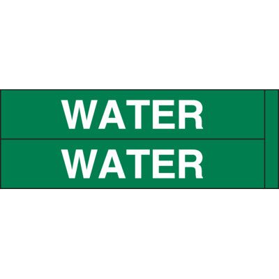 Water - Economy Self-Adhesive Pipe Markers | Emedco