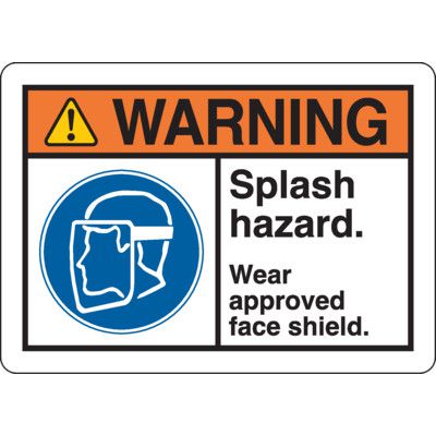 ANSI Z535 Safety Signs - Warning Splash Hazard | Seton