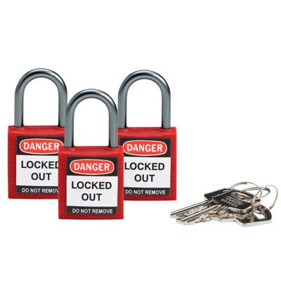 Brady® Keyed Alike Padlocks - Nylon Safety Padlocks | Seton