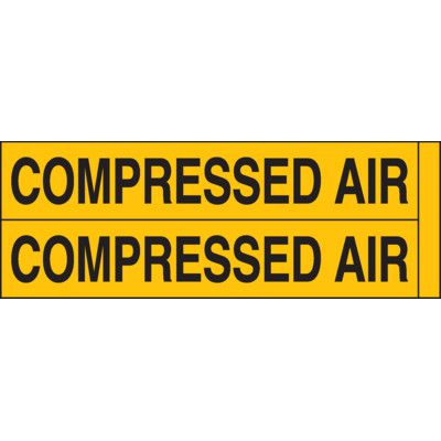 Seton Code™ Economy Compressed Air Self-Adhesive Pipe Markers | Seton