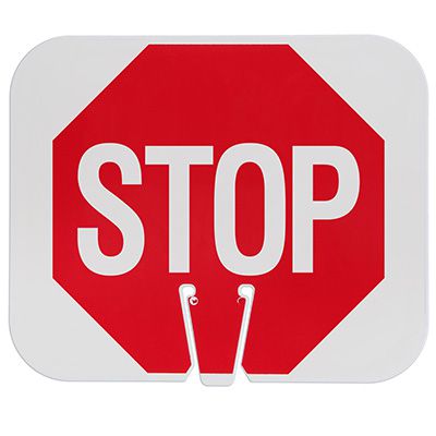 Plastic Traffic Cone Signs- Stop | Emedco