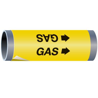 Gas Self-Adhesive Pipe Markers | Ultra-Mark® High Performance | Seton