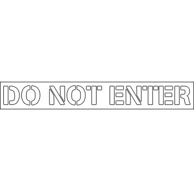 Plastic Wording Stencils - Do Not Enter | Emedco