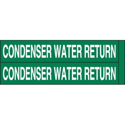 Condenser Water Return - Seton Code™ Economy Pipe Markers | Emedco