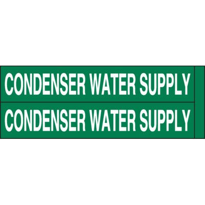 Seton Code™ Economy Self-Adhesive Pipe Markers - Condenser Water Supply ...