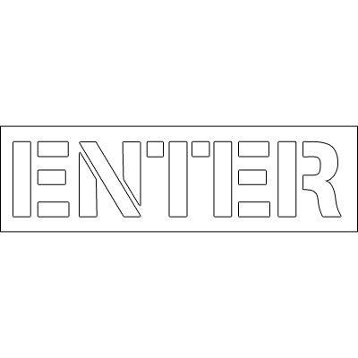 ENTER Stencil: Easy Alignment, Reusable Plastic | Seton