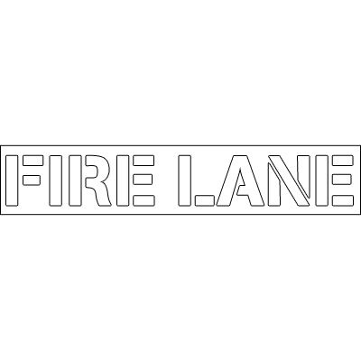 Plastic Wording Stencils - Fire Lane | Emedco