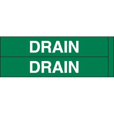 Seton Code™ Economy Self-Adhesive Pipe Markers - Drain | Seton