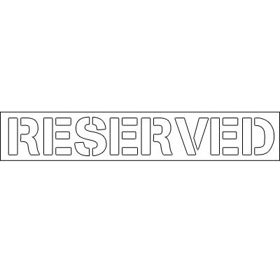 Reserved Stencil, Parking Lot Stencils | Seton