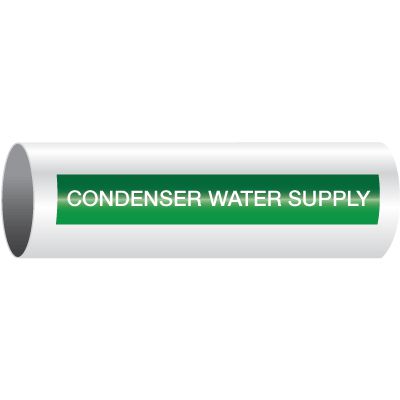 Condenser Water Supply - Self-Adhesive Pipe Markers | Emedco