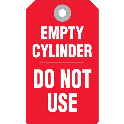 Empty Cylinder Accident Prevention Tag | Emedco