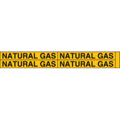 Natural Gas - Economy Self-Adhesive Pipe Markers | Emedco