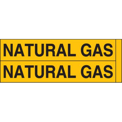 Natural Gas - Economy Self-Adhesive Pipe Markers | Emedco