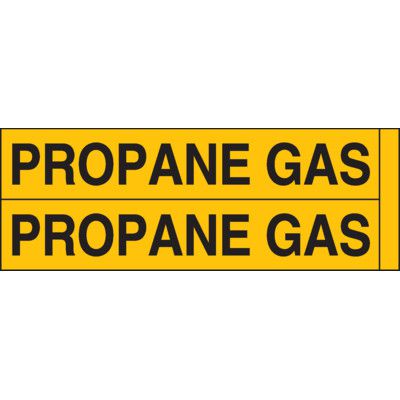 Propane Gas - Economy Self-Adhesive Pipe Markers | Emedco