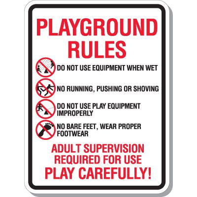 Playground Rules Signs, Property & Security Signs | Emedco