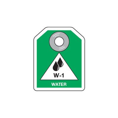 Energy Source ID Tags - Water, Plastic Tags | Seton