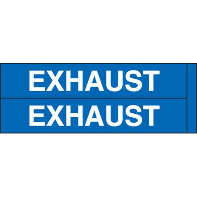 Seton Code™ Economy Self-Adhesive Pipe Markers - Exhuast | Seton
