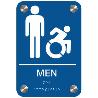 Men (Dynamic Accessibility) - Premium ADA Restroom Signs | Seton