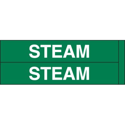 Seton Code™ Economy Self-Adhesive Pipe Markers - Steam | Seton