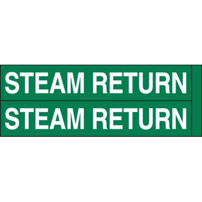 Seton Code™ Economy Self-Adhesive Pipe Markers - Steam Return | Seton