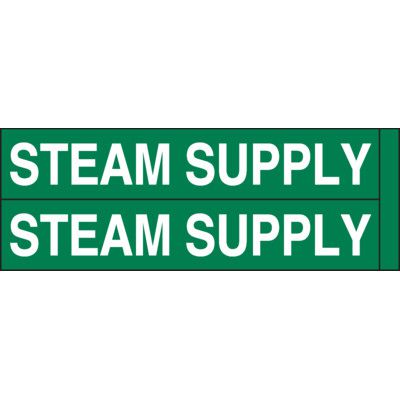 Seton Code™ Economy Self-Adhesive Pipe Markers - Steam Supply | Seton