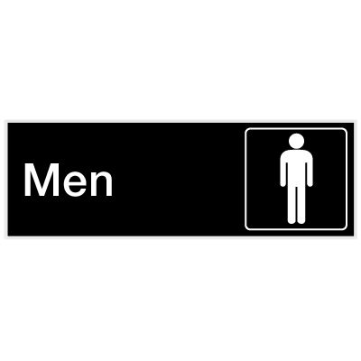 Men - Engraved Restroom Signs | Emedco
