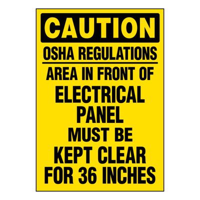 Ultra-Stick Signs - Caution OSHA Regulations, Adhesive Signs | Seton