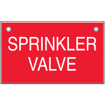 Sprinkler Valve Plastic Sprinkler Sign | Emedco