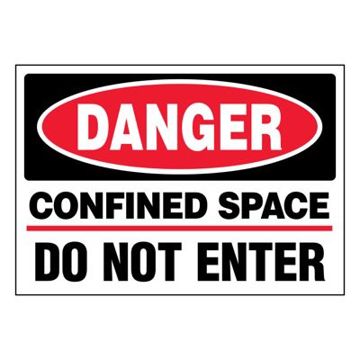 Ultra-Stick Signs - Danger Do Not Enter, Adhesive Signs | Seton