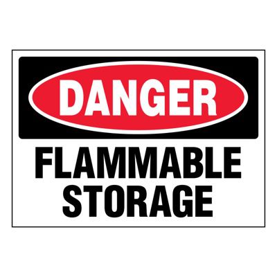 Ultra-Stick Signs - Danger Flammable Storage|Seton Canada | Seton.ca