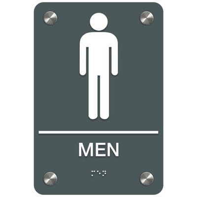 Men Restroom Signs - Premium Braille Signs, ADA Signs | Seton | Seton.ca