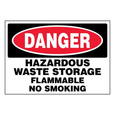 Ultra-Stick Signs - Danger Hazardous Waste Storage|Seton Canada | Seton.ca