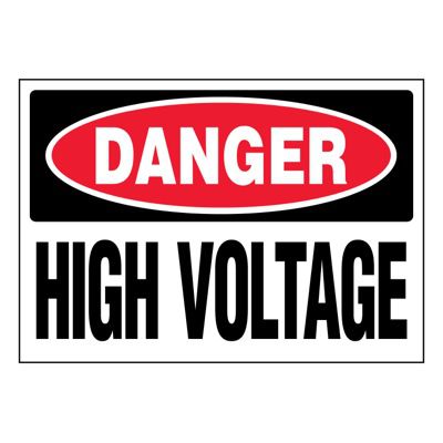 Ultra-Stick Signs - Danger High Voltage|Seton Canada | Seton.ca
