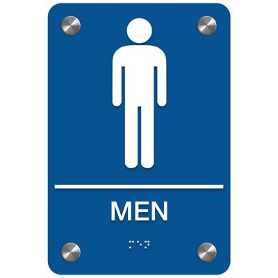 Men’s Bathroom Signs | ADA, Braille & Custom Options | Emedco
