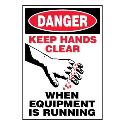 Ultra-Stick Signs - Danger Keep Hands Clear|Seton Canada | Seton Canada