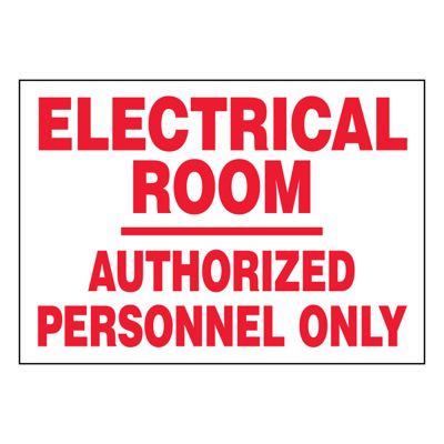 Ultra-Stick Signs - Electrical Room|Seton Canada | Seton.ca