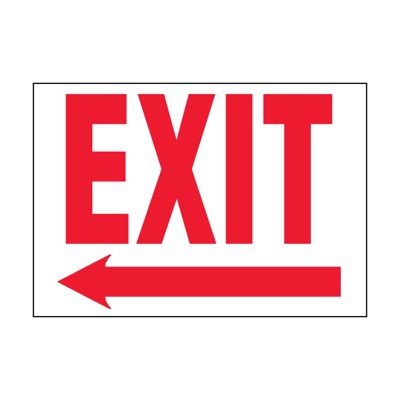 Ultra-Stick Signs - Exit, Adhesive Signs, Safety Signs | Seton