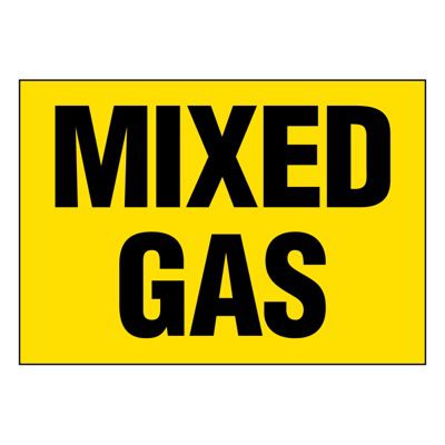 Ultra-Stick Signs - Mixed Gas, Adhesive Signs, Safety Signs | Seton