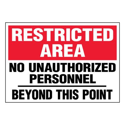 No Trespassing & Restricted Area Signs | Seton Canada | Seton Canada